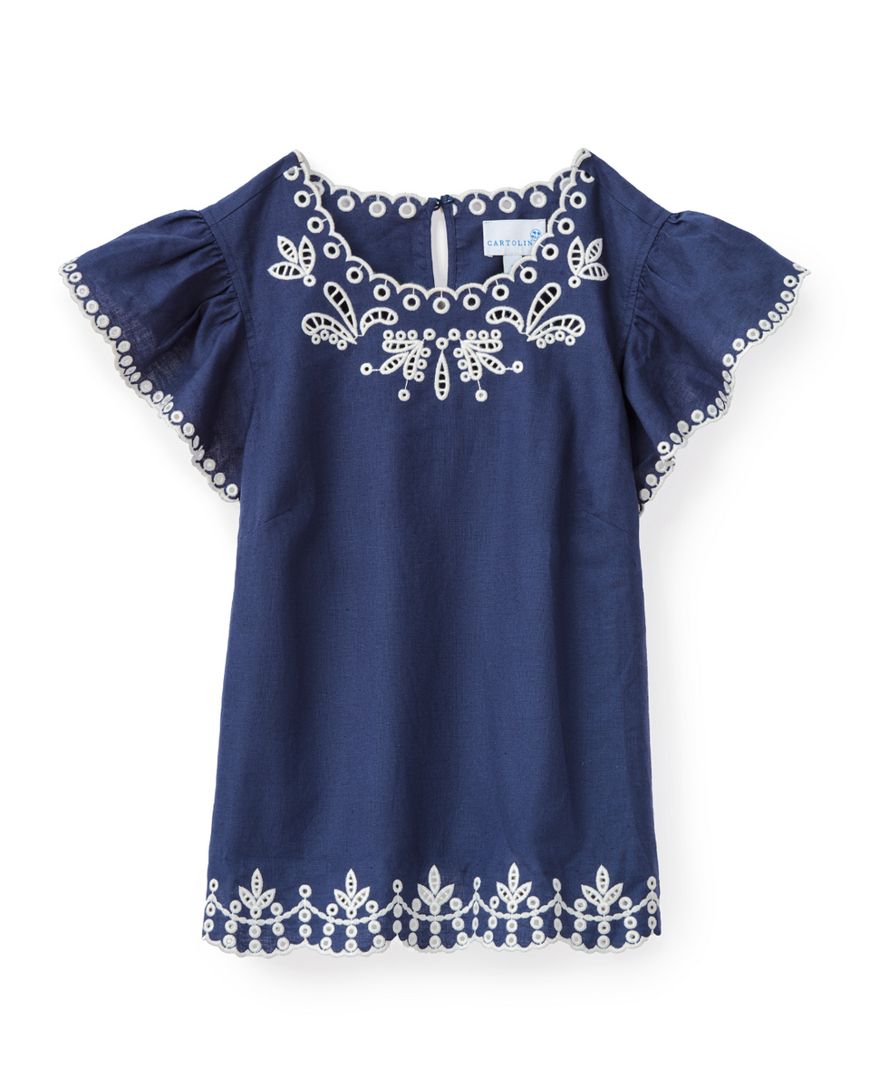 Cora Top-Indigo – Cartolina
