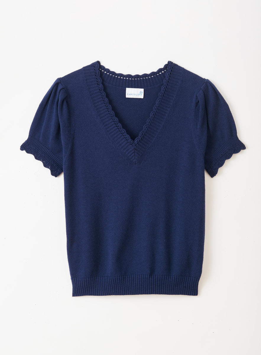 Michaela Top-Midnight Blue – Cartolina