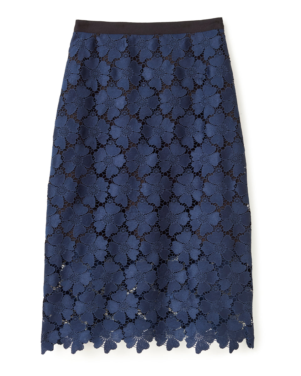SP26 Mulberry Midi Skirt-Midnight Blue – Cartolina
